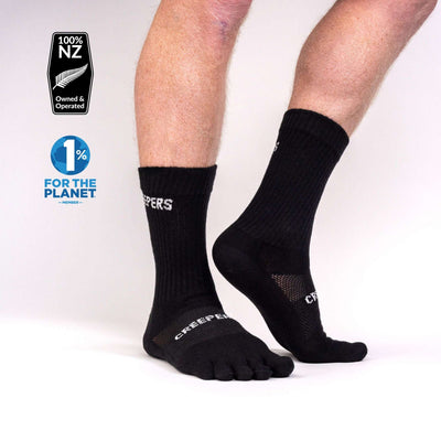 Merino Wool Toe Socks | Crew | Hiking and Running | Anti Blister Socks ...