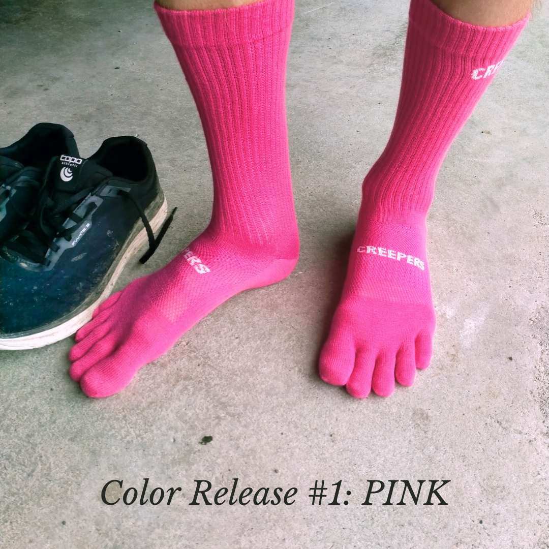 #1: PINK Merino Toe socks | SOLD OUT | Creepers Socks